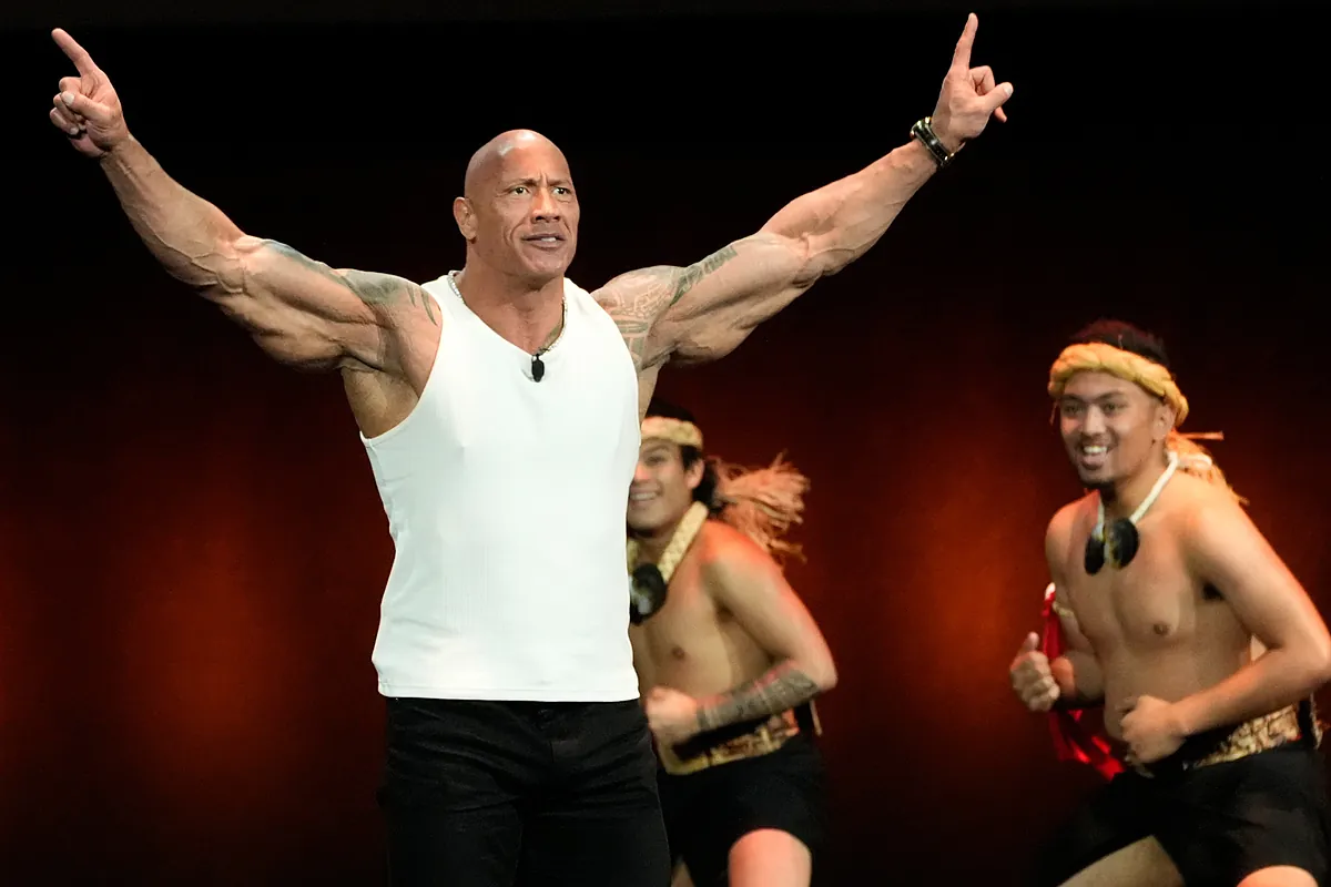The Rock Flexing 2024