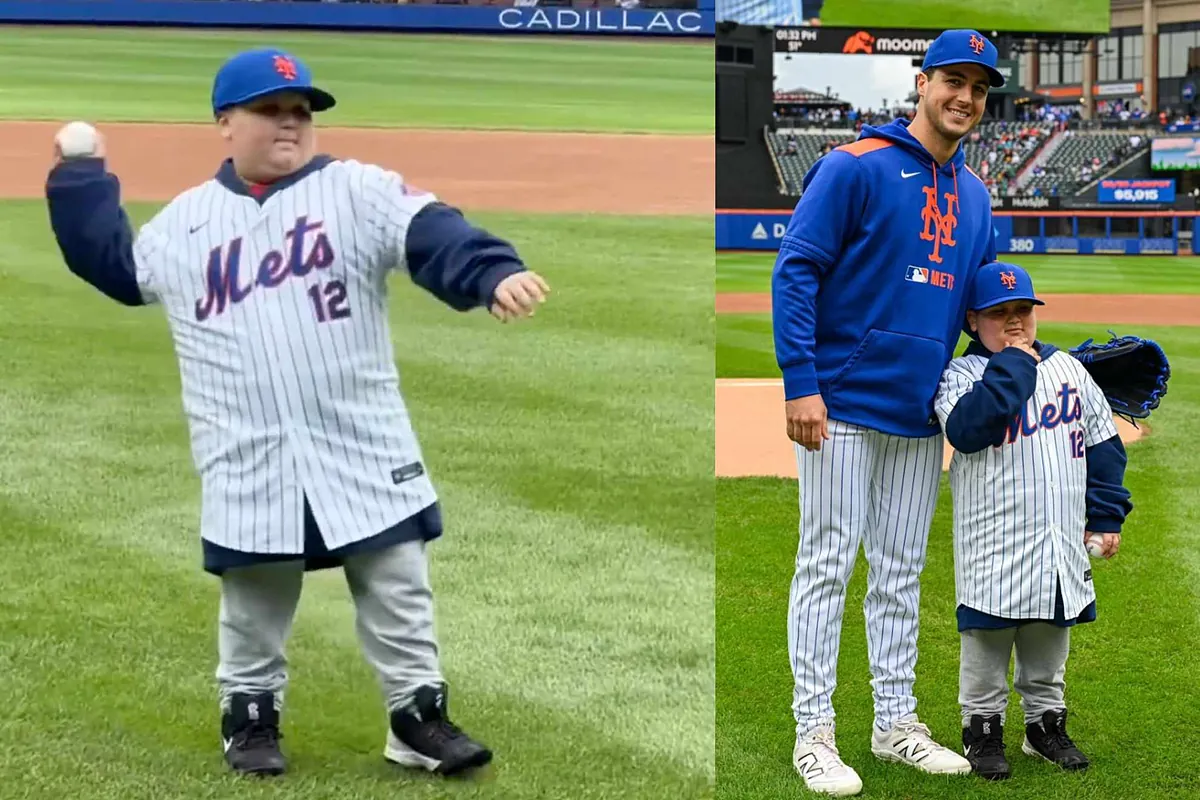 The Rizzler causes a buzz by throwing out the first pitch ahead of Kids ...