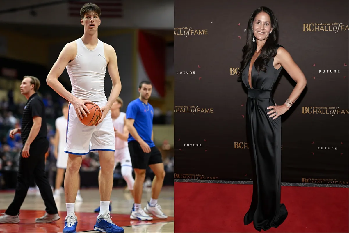 Tracy Wolfson's jaw-dropping photo with 7-Foot-9 Olivier Rioux breaks ...