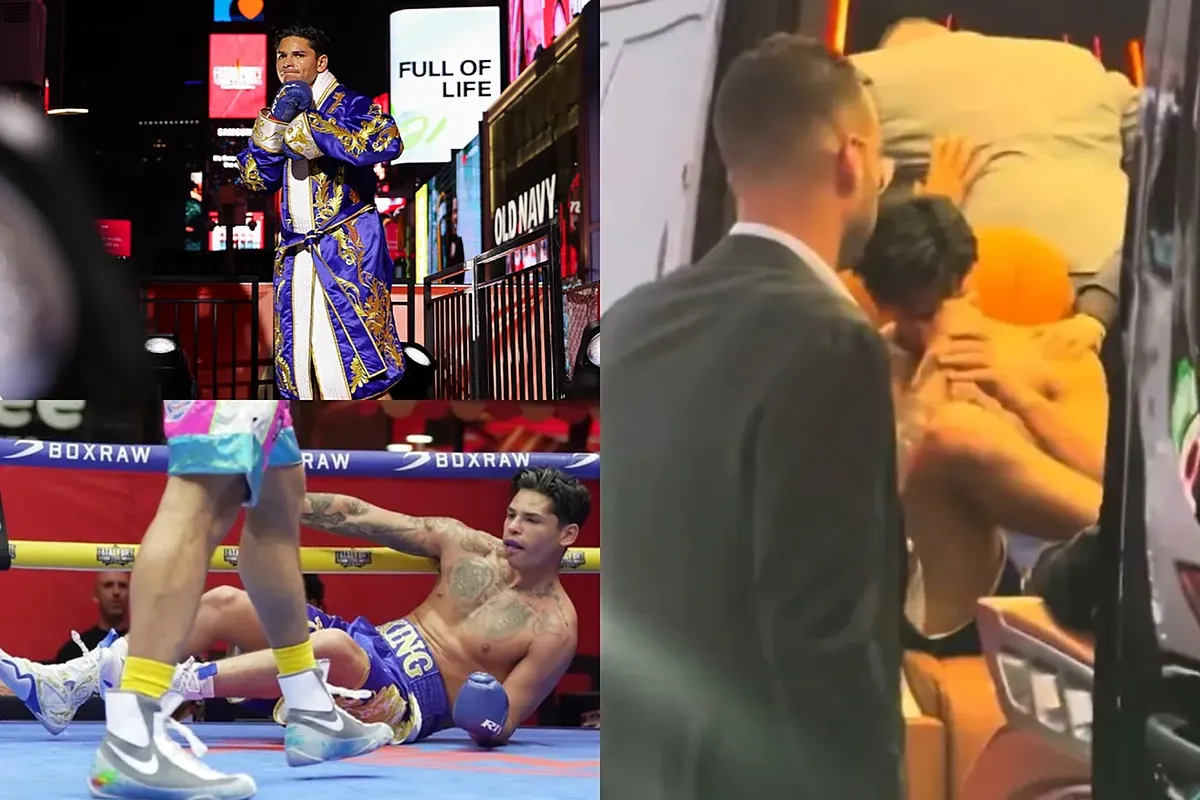 Ryan Garcia destroys his arrogant pose when he is filmed crying in a ...