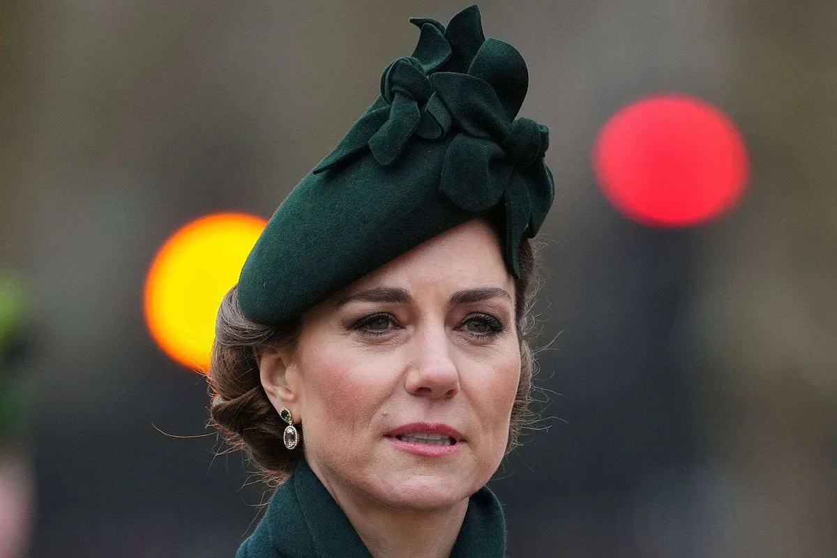 Kate Middleton looks confused with plants handed to her during crowded ...