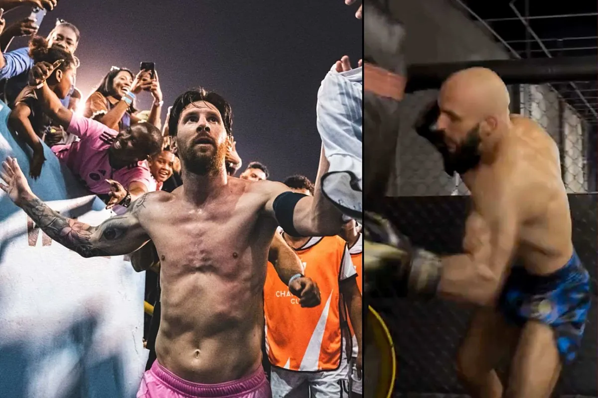 Lionel Messi's bodyguard shows his anger destroying a punching bag and ...