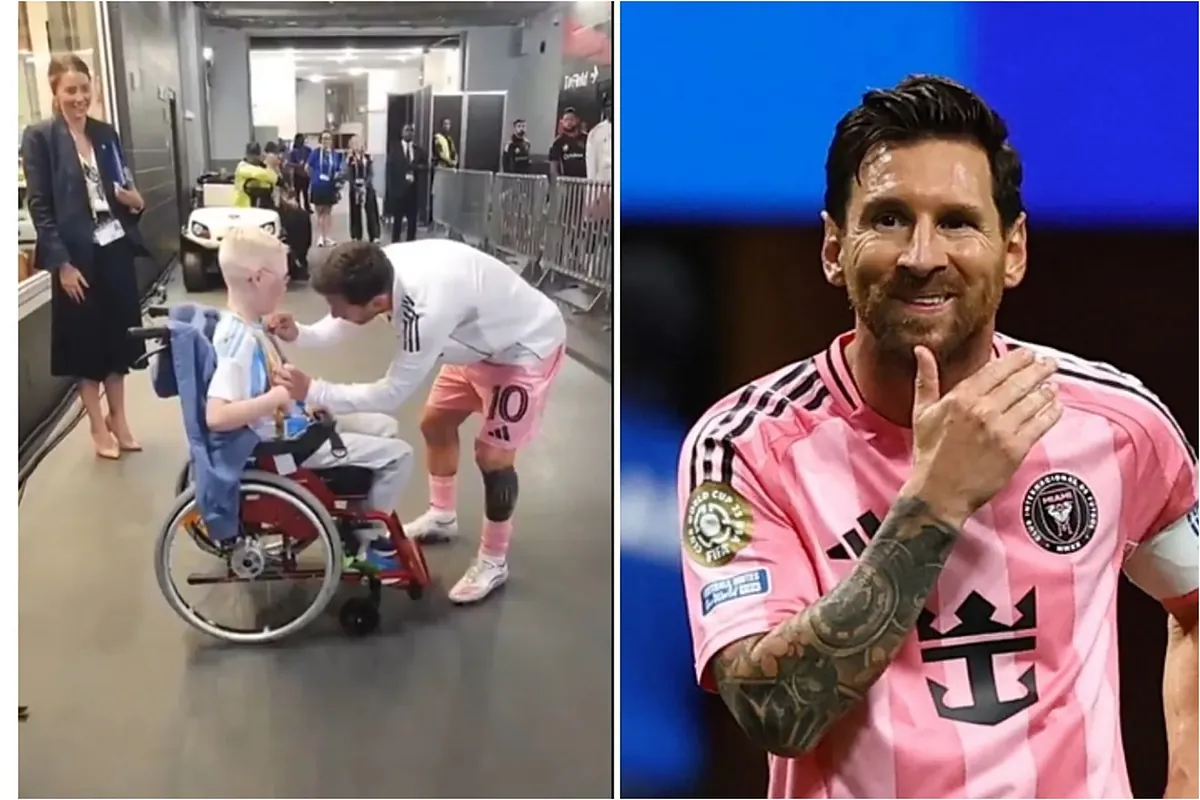 Messi's emotional gesture with young fan before Inter Miami's game ...